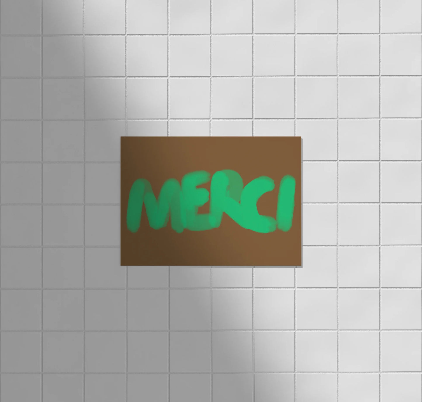 Karte MERCI, Braun | Aufgeweckt Thun